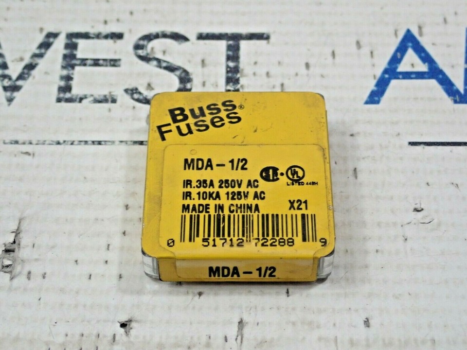 BUSS FUSE MDA- 1/2 LOT OF 3 NEW FUSES MDA1/2 | eBay