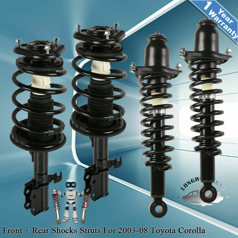4pcs Front and Rear Struts for 2003 2004 2005 2006 2007 2008 Toyota ...