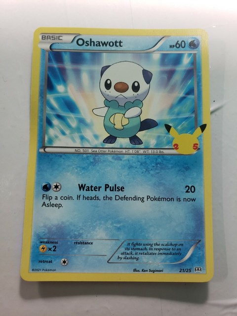 Pokémon TCG Oshawott Shining Fates 21/25 Regular Promo for sale online ...