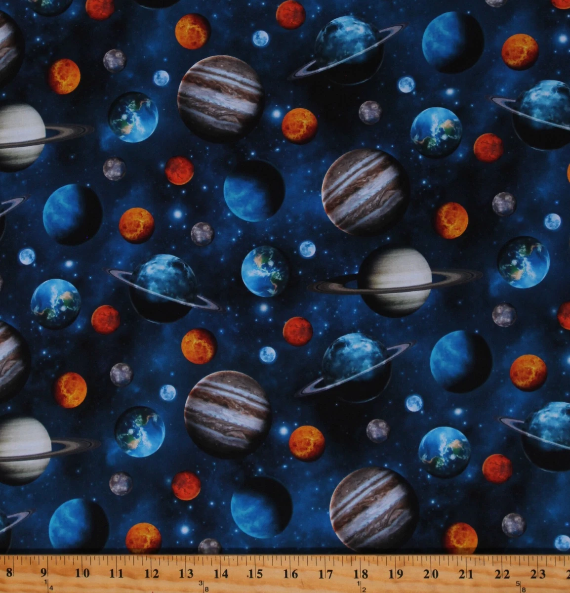 Solar System Fabric Pattern