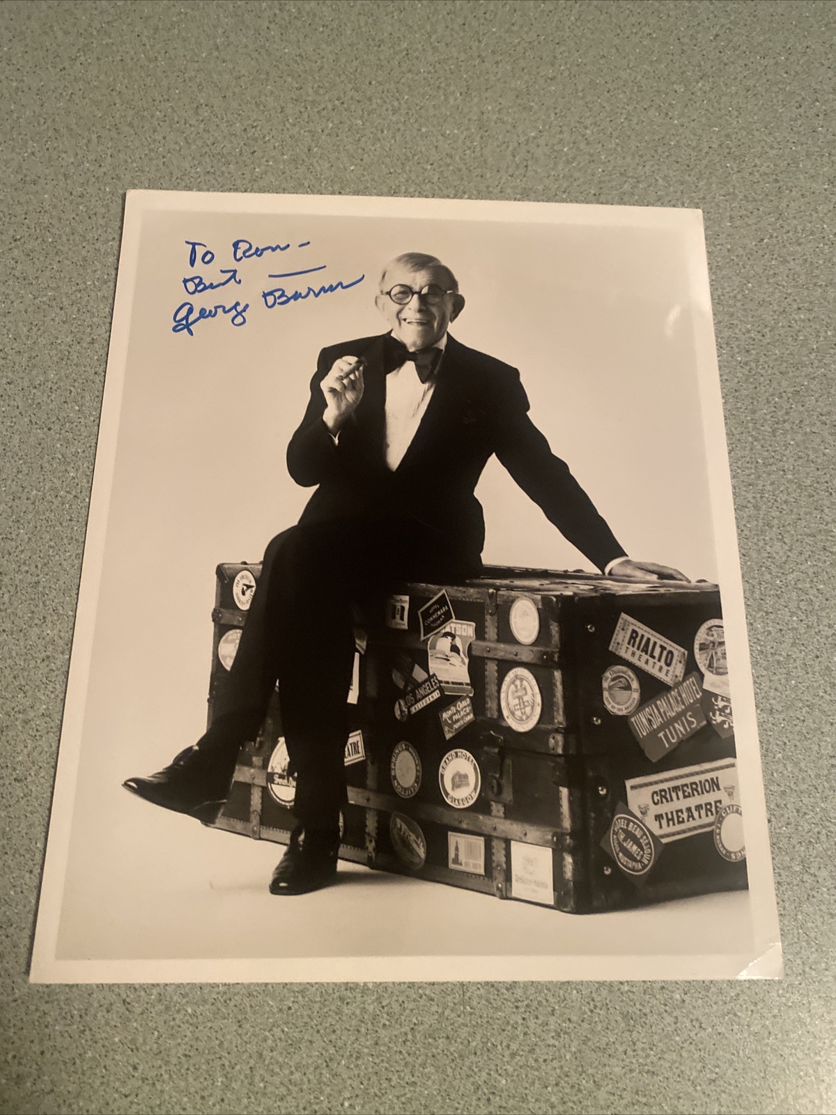 Actor Comedian George Burns Signed Autograph 8x10 B&W Promo Pic NO COA ...