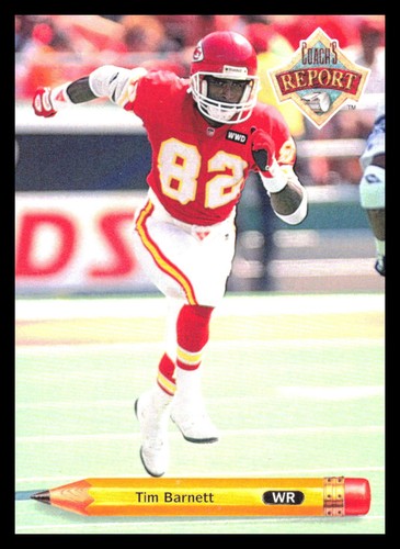 1992 Upper Deck Tim Barnett #CR15 Coach's Report Kansas City Chiefs 3L ...