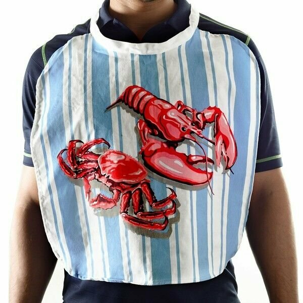 Norpro Adjustable Crab / Lobster Seafood Bibs 2 pk - Washable ...