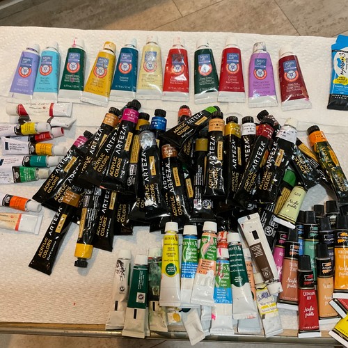 Arteza Ampella Reeves RoyalLangnickel Acrylic Paints Partially Used ...