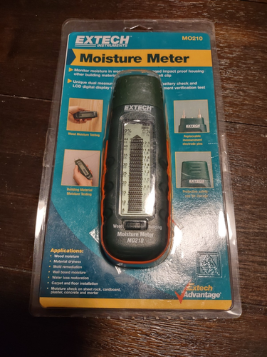 Extech MO210 Pocket Size Moisture Meter with 2-in-1 Digital LCD Readout ...