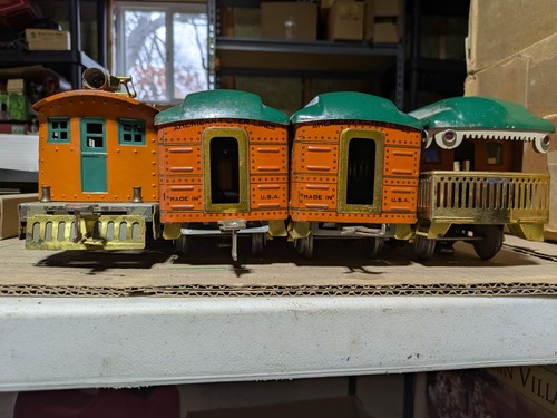 American Flyer 4654 Vintage Loco Standard Gauge Lithographed Passenger ...