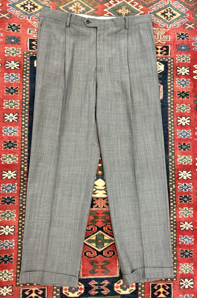 HART SCHAFFNER MARX Gold Trumpeter 2 pc suit 42R grey wool 36x32 MiUSA ...