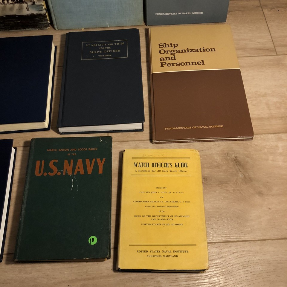 Lot of 10 Naval Books US NAVY Nonfiction Vintage Books Hardcover | eBay
