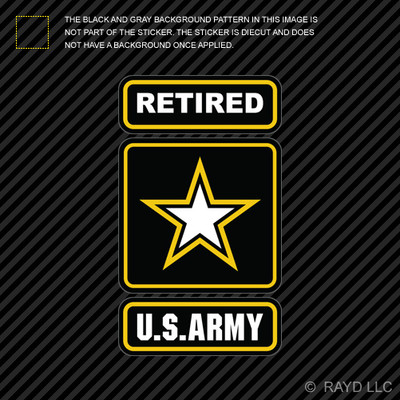 Retired Army Sticker Die Cut Decal Self Adhesive Vinyl Ranger | eBay
