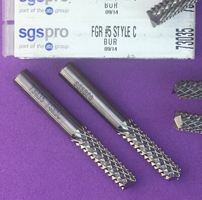 SGS PRO 1/4" Solid Carbide Diamond Cut Router Burr: End Cutting FGR #5 ...