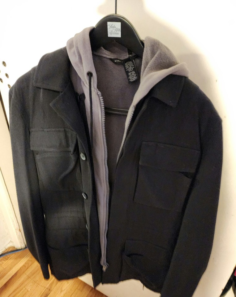 VINTAGE ULTRA RARE MARC by MARC JACOBS Jacket/Coat w/ Sweater Hoodie | eBay