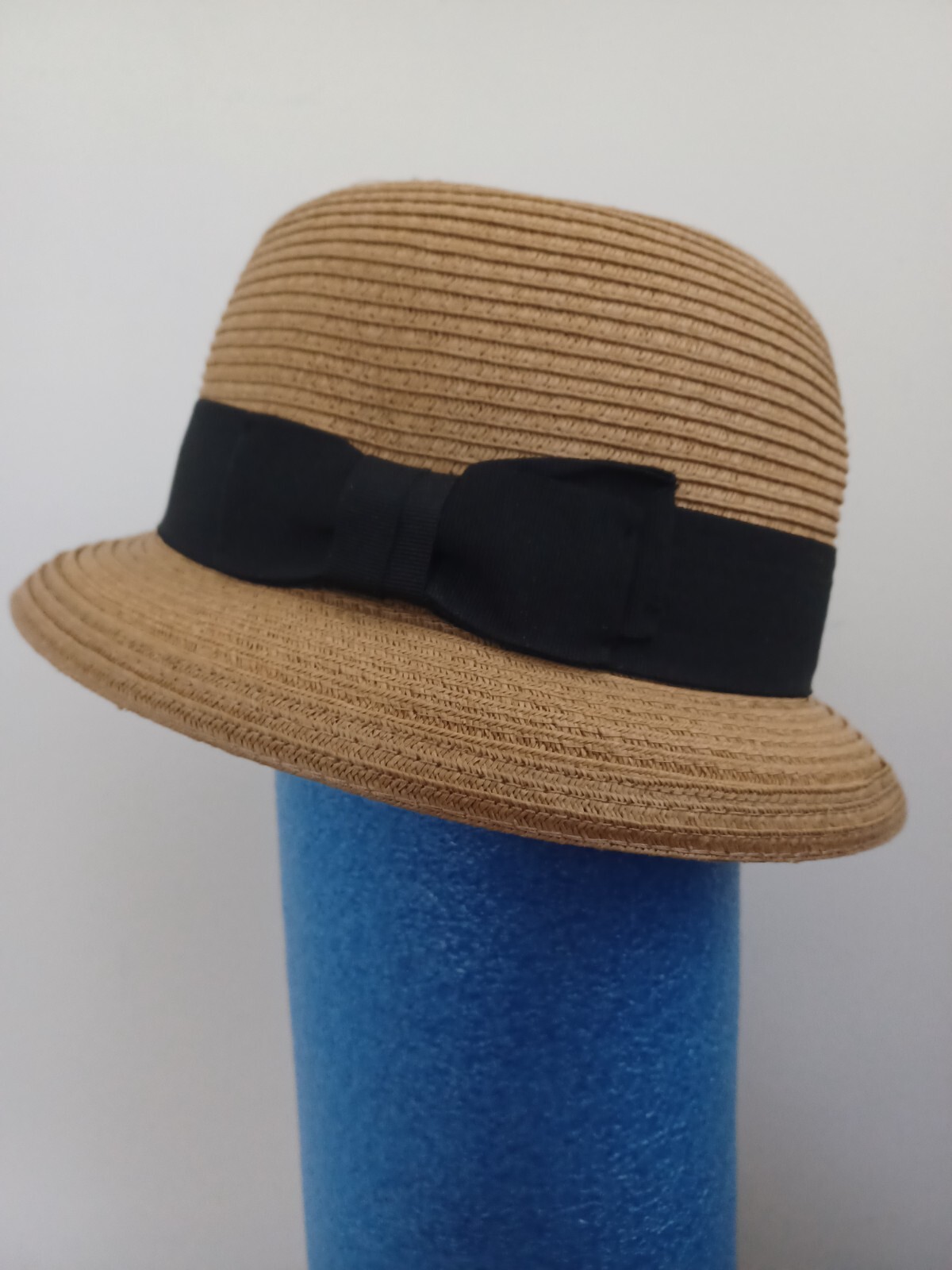 VTG 1950s Straw Dress Hat Cloche Small / Med - Gem