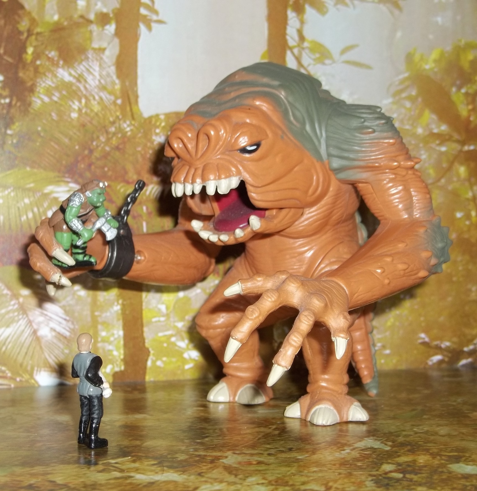 STAR WARS ACTION FLEET SERIES RANCOR MONSTER WITH LUKE & GAMORREAN ...