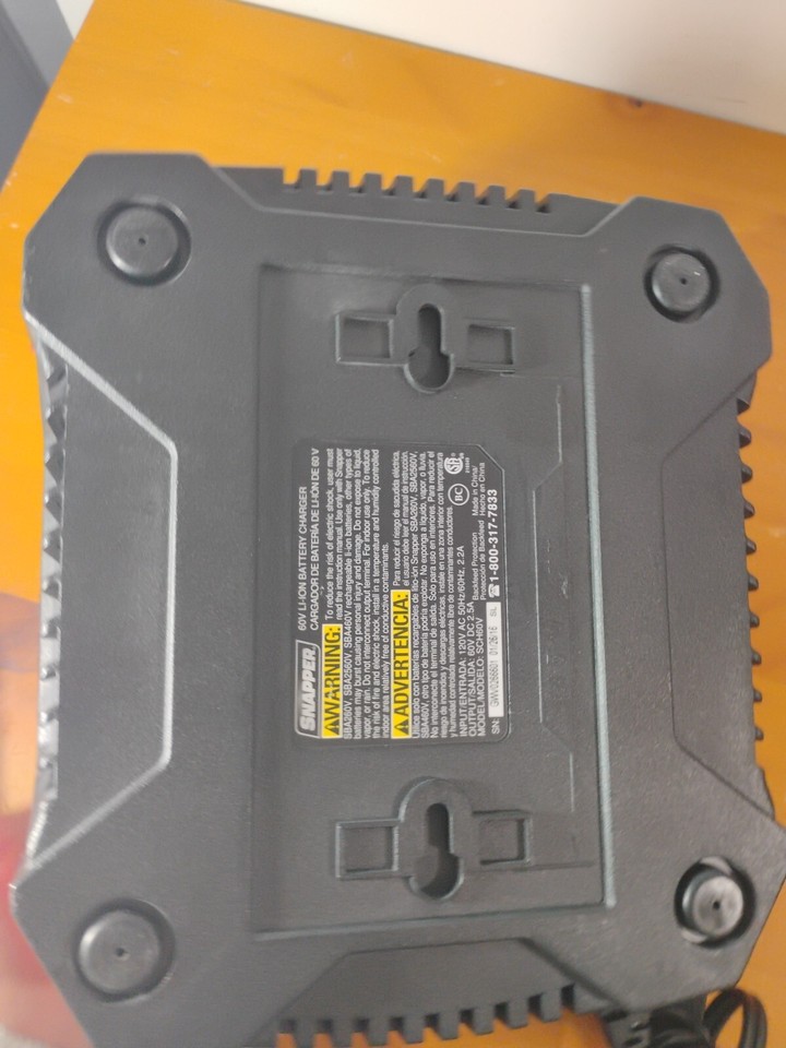 Snapper 60V Battery Charger SCH60V Max LI-Ion For SBA260V SBA2560V ...