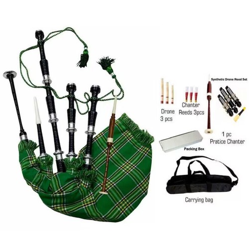Great Scottish Highland Bagpipes 40+ Clans Tartan Cover Black Rosewood ...
