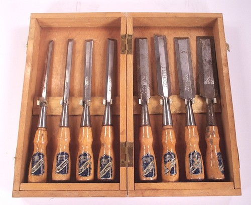 Vintage 8 Piece Steelcraft Deluxe Drop Forged Wood Chisel Set W Germany ...
