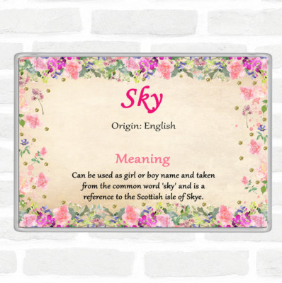 Sky Name Meaning Jumbo Fridge Magnet Floral | eBay UK