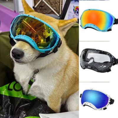 Pet Dog Goggles UV Wind Eye Protection Clear Lens Glass for S M L Breed ...