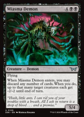 MTG DSK: Miasma Demon (Creature Demon) Regular Uncommon 0109 Duskmourn ...