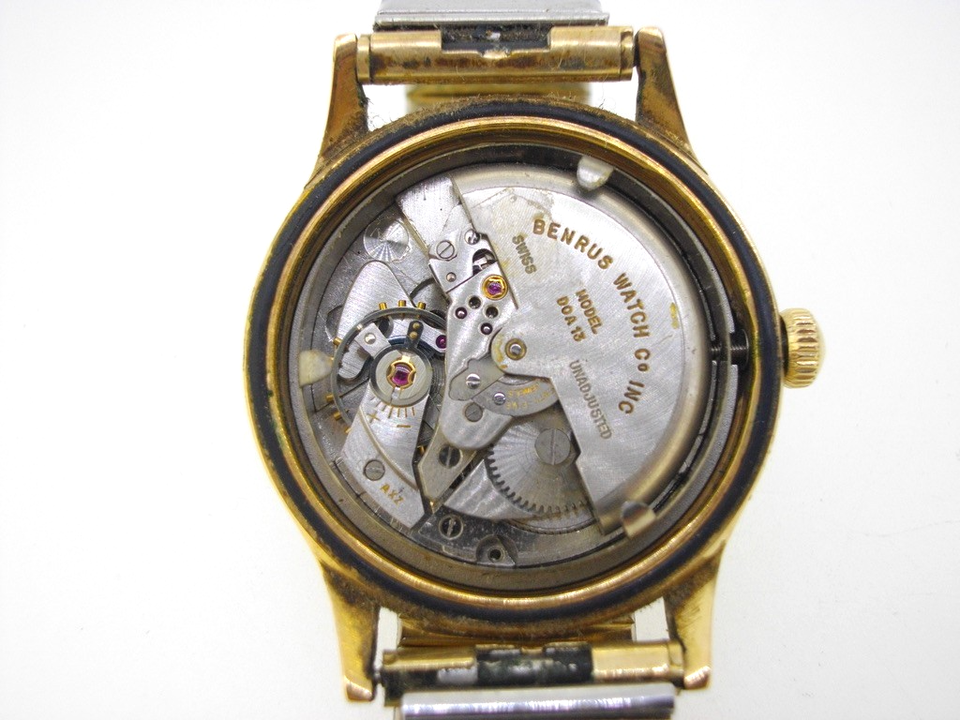 Benrus Watch 3 stars DOA13 25 Jewels Self Winding No back Not Running for parts | eBay