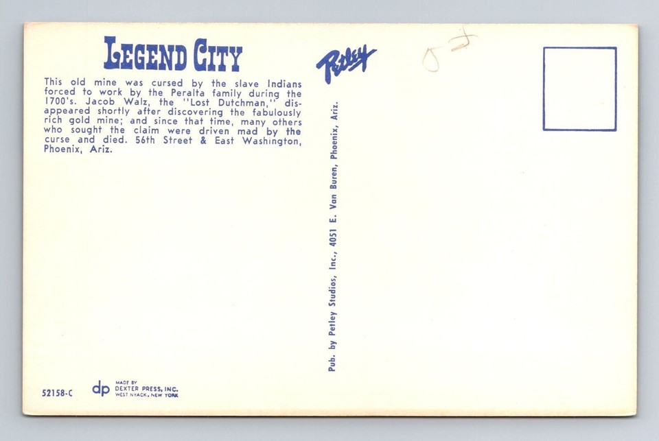Phoenix AZ-Arizona, Legend City, Antique, Vintage Postcard | eBay