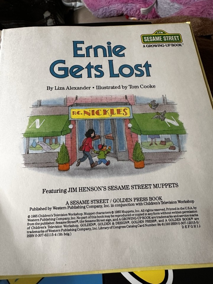Ernie Gets Lost Hardcover Sesame Street A Growing Up Book Anna Dickson | eBay