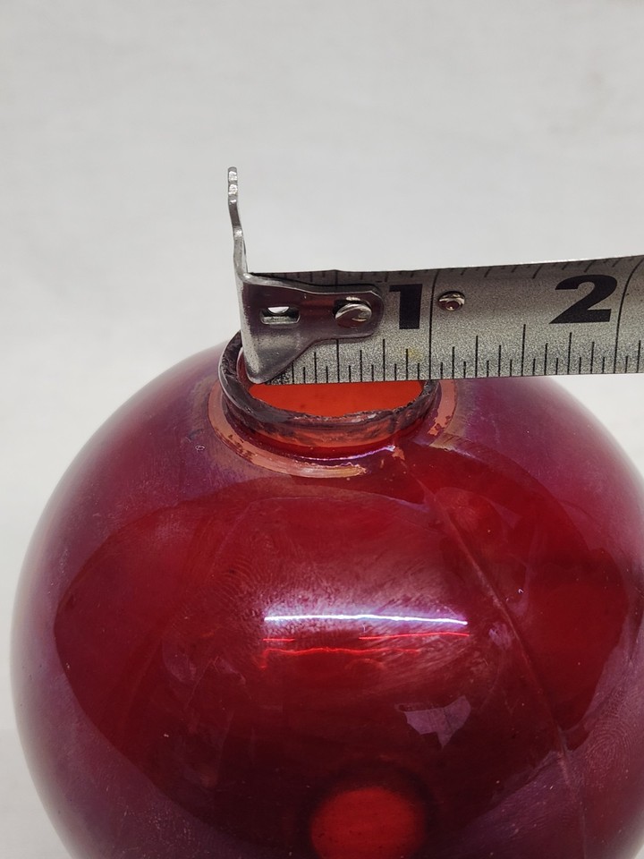 Antique Original Dark Ruby Red Lightning Rod Ball Globe Weathervane ...