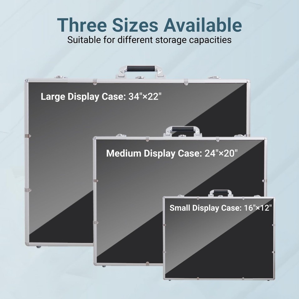 Card Show Display Case Large Aluminum Lockable Trading Card Display ...