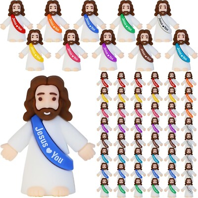 50 Pcs Mini Jesus Figures Jesus Loves You Original Design Jesus Toys ...