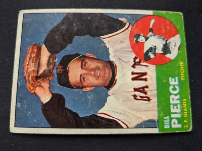 1963 Topps Baseball Card # 50 Billy Pierce - San Francisco Giants (VG ...