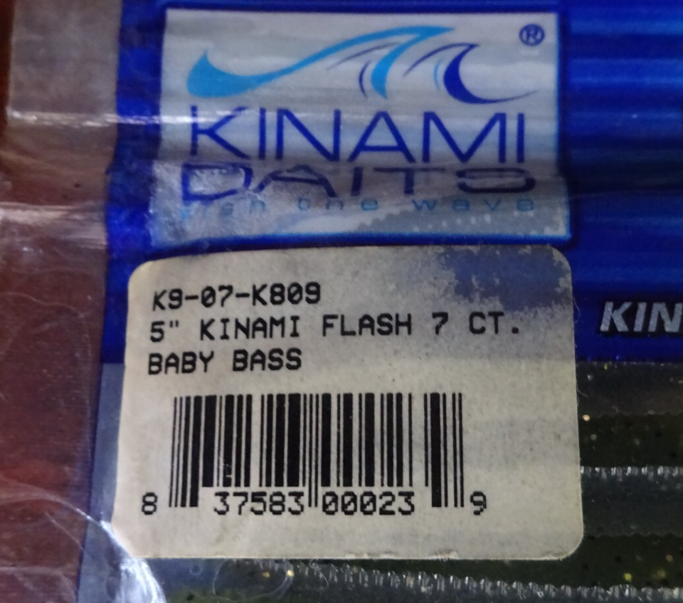 Kinami Baits by Gary Yamamoto, Kinami Flash K9-07-K809, 5", 7-Pk, Baby ...