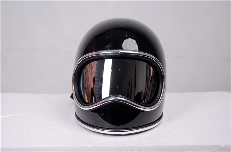 Full Face Motorcycle Helmet Retro Style Rider Small Helmet with Shield ...