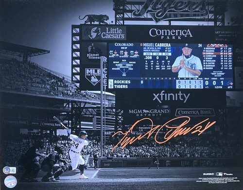 Miguel Cabrera Signé 16x20 Detroit Tigers Tableau D'Affichage Photo Bas ...