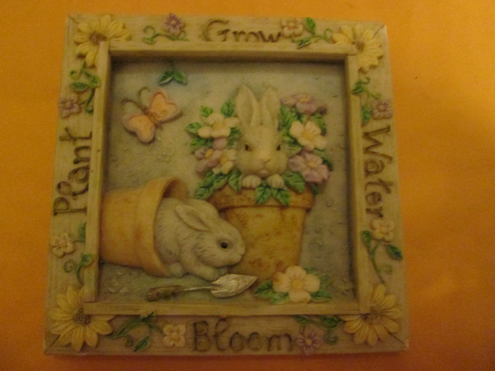 Rabbit Plaque Grow Plant Water Bloom New No Tag See Description | eBay
