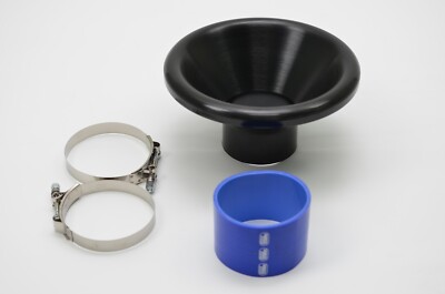 10 inch Extra large Bellmouth Velocity Stack Drag Racing Black for 4 ...