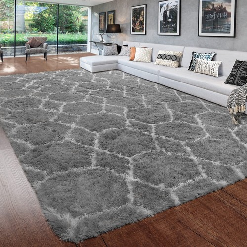 Large Fluffy Rugs for Living Room, Soft Moroccan Furry Rug, 5x8' - Make ...