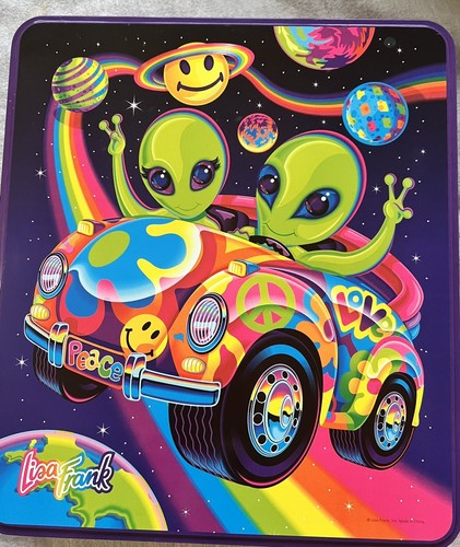Vintage Lisa Frank Alien Metal Collector's Tin Empty Zoomer Zorbit ...