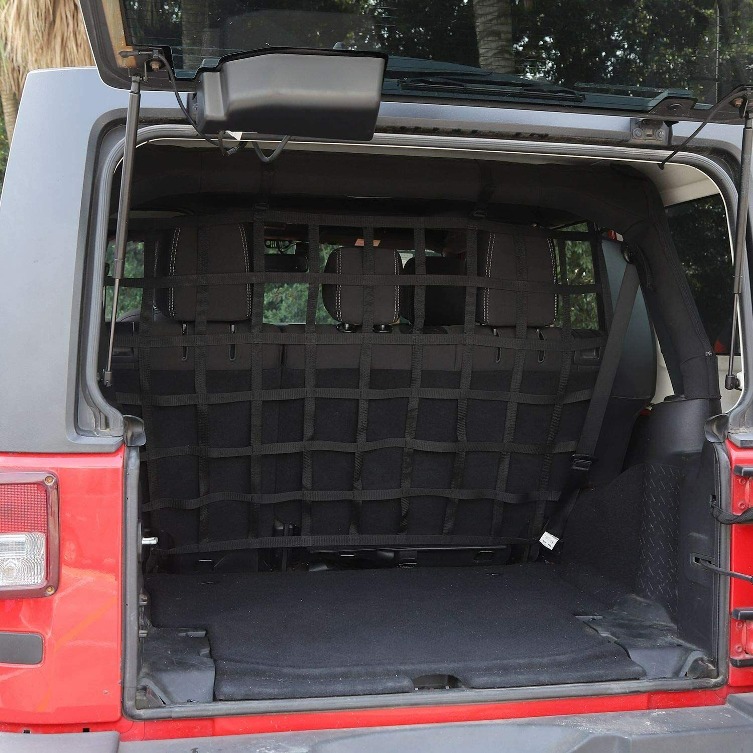 Car Trunk Isolation Net Cargo Net Backseat for 4-Door Jeep Wrangler JK ...
