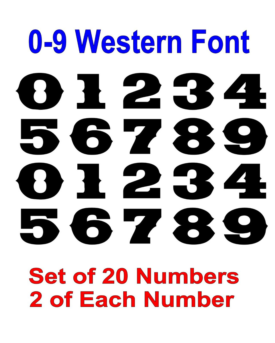 Western Font Numbers