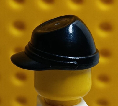 New LEGO Calvary Black KEPI Hat Civil Patriot Short Bill Soldier Lower ...