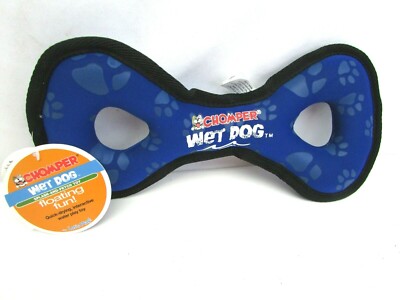 NEW Floating Wet Dog Splash & Fetch Double Tug Toy "Chomper" Fast Dry ...