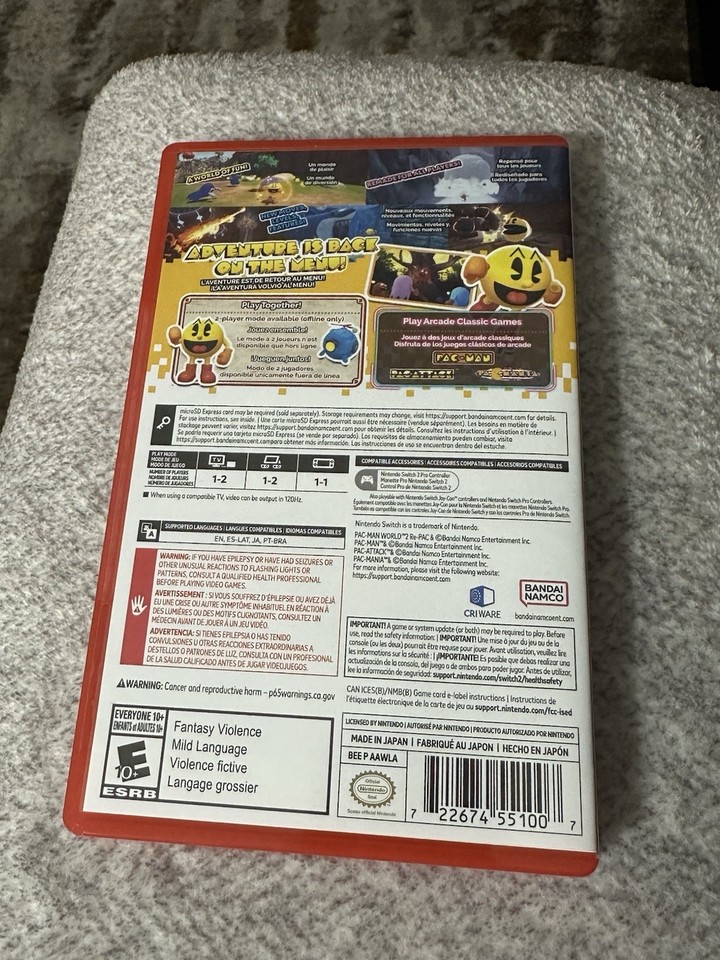 PAC MAN WORLD 2 RE PAC NINTENDO SWITCH 2 GAME BRAND NEW FREE SHIPPING ...