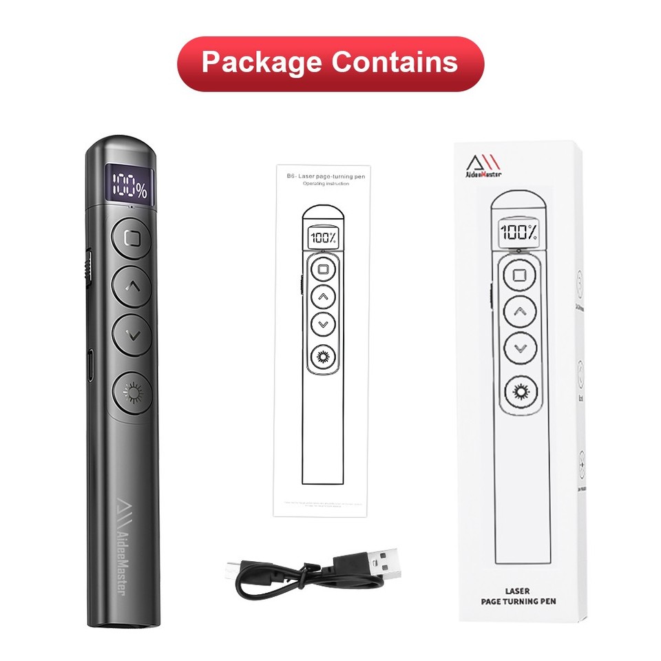 Wireless Presenter Laser Pointer PPT Remote Control Pen Powerpoint ...
