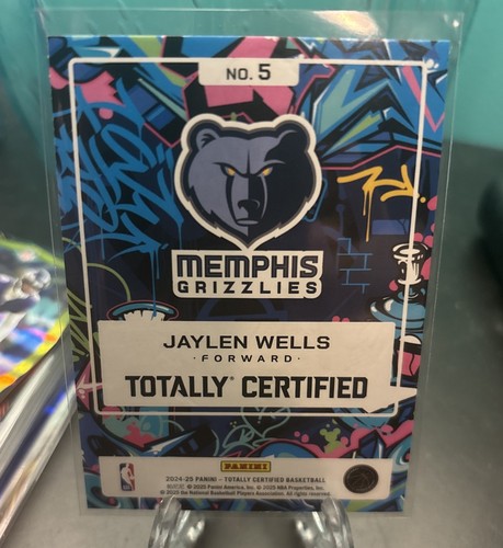 Jaylen Wells Graffiti RC 2024-2025 NBA Totally Certified Rookie ...