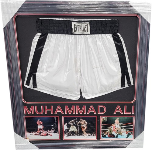Muhammad Ali Hand Signed Autographed Everlast Boxing Trunks Framed GAI ...