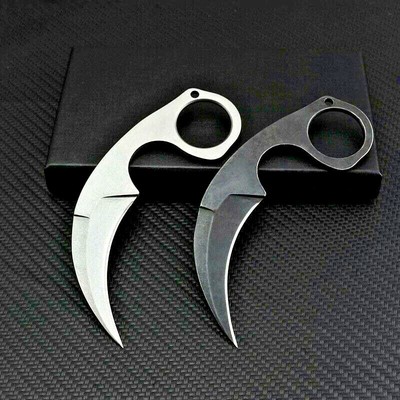 Mini Karambit Claw Knife Fixed Blade Hunting Tactical Combat ...