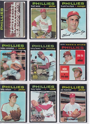 1971 Topps Philadelphia Phillies Team Set (31 Cards) | eBay