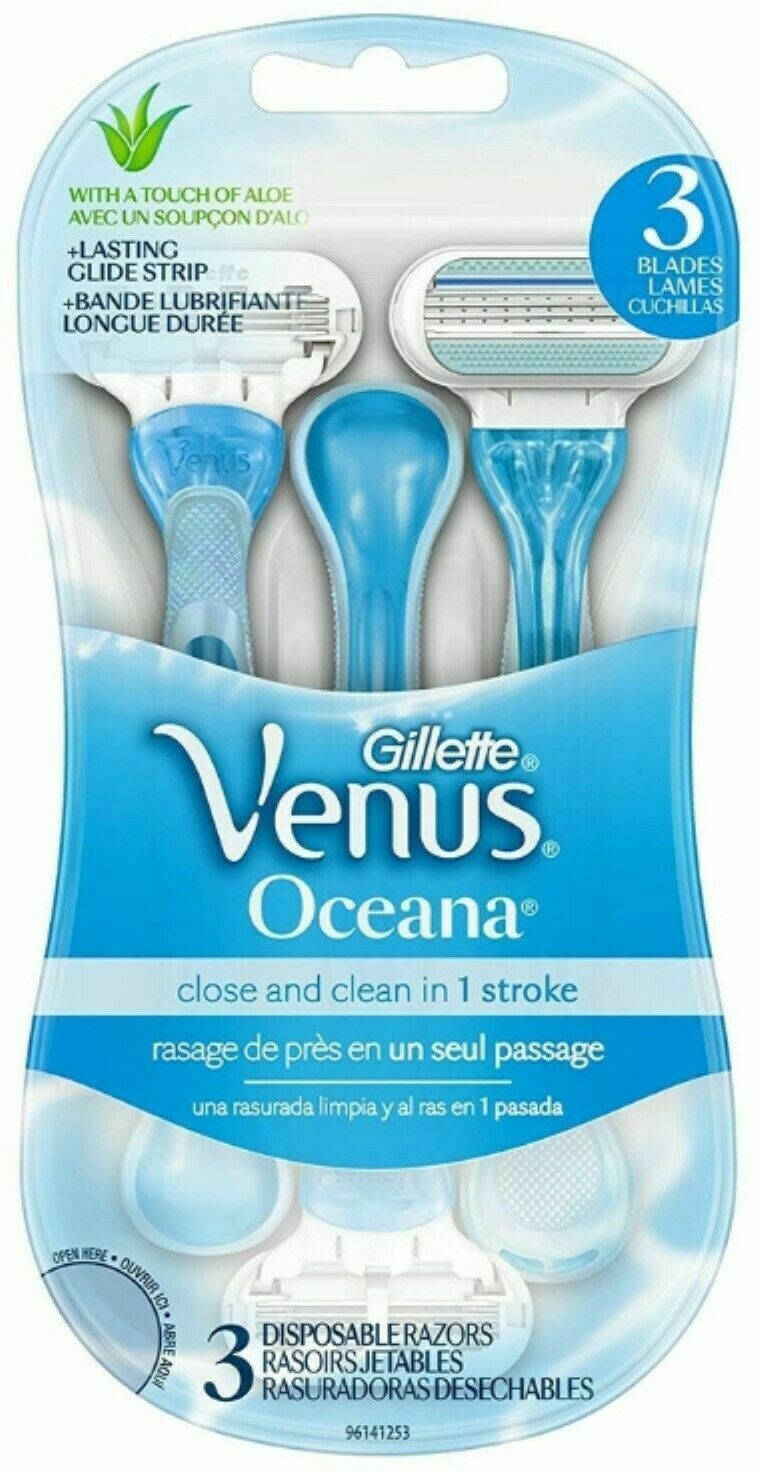 Gillette Women's Razors Venus Oceana Disposable 1 pack of 3 Razors | eBay
