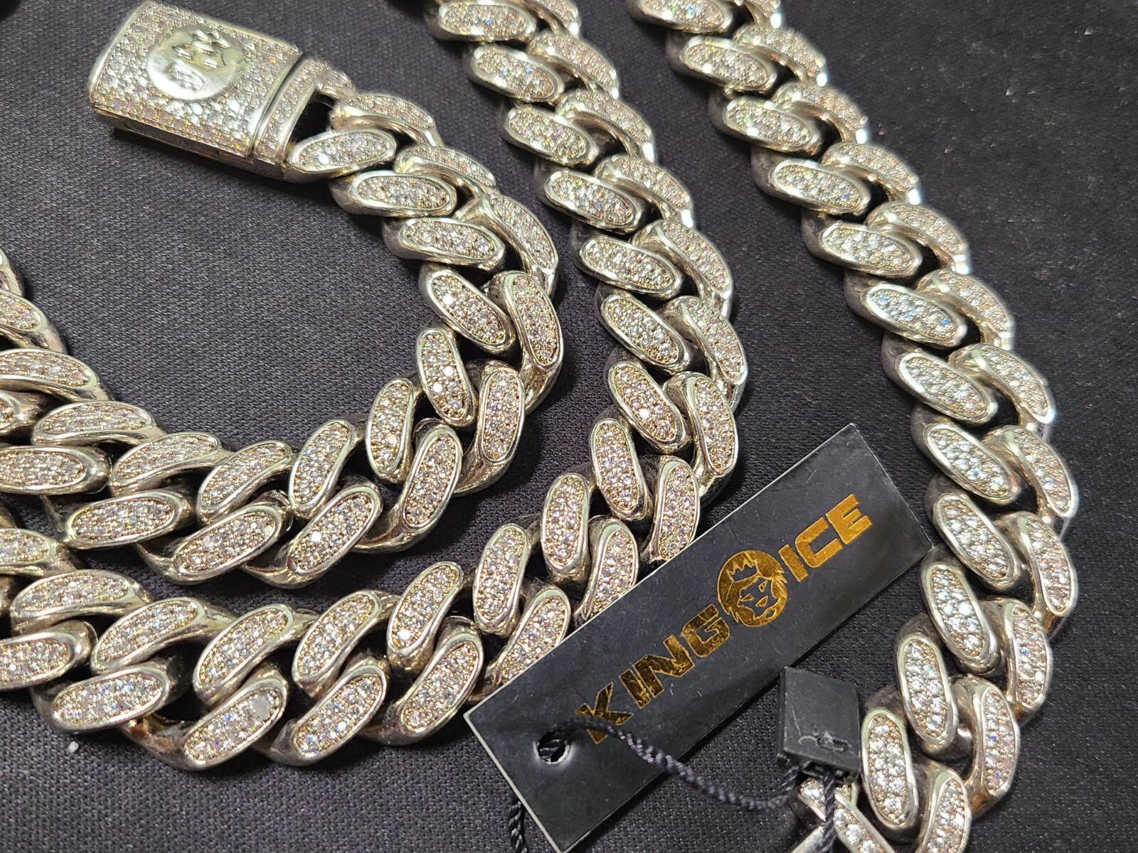 King Ice 15MM ICED MIAMI CUBAN LINK CHAIN White Gold … - Gem