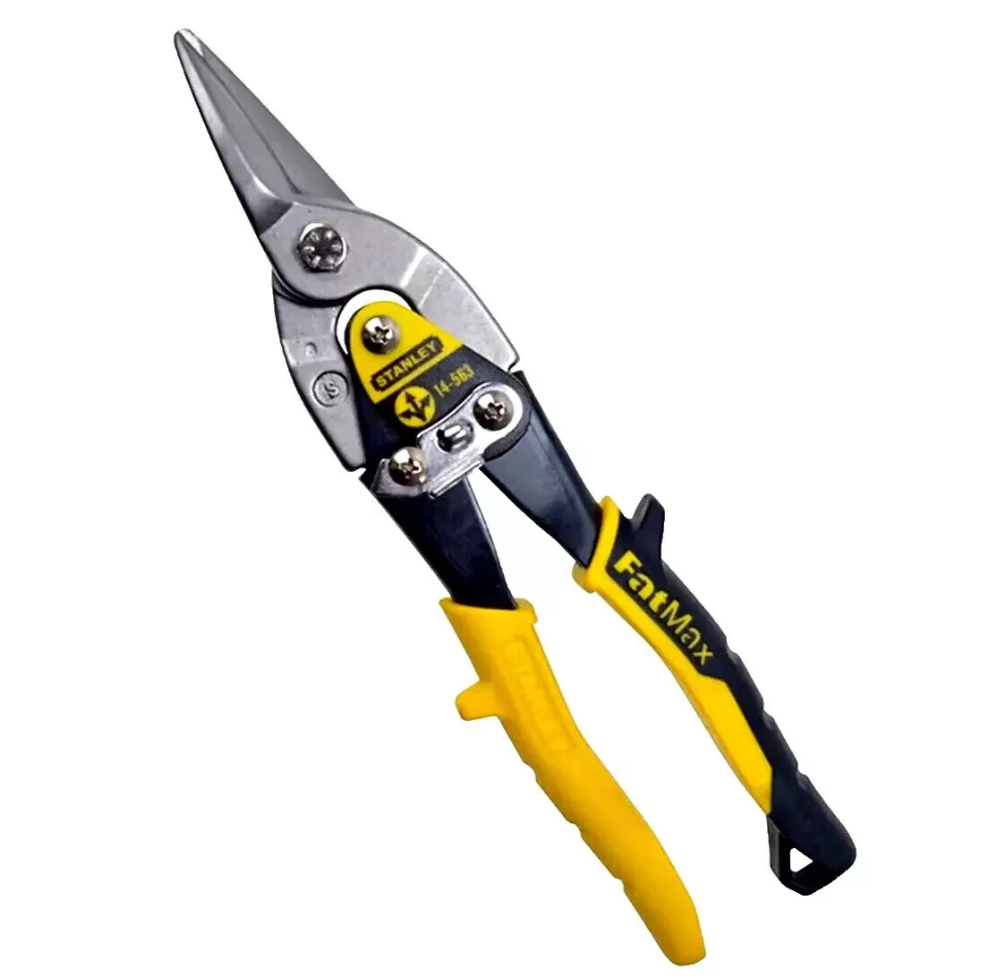 STANLEY FAT MAX AVIATION 250MM STRAIGHT CUT TIN SNIPS SHEARS METAL ...